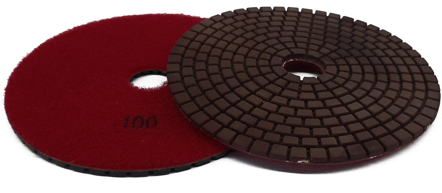 100mm & 125mm copper bonded hand polishing pads. — Artizan Diamond
